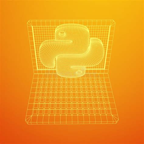 Python Code Language Sign Stock Vector Illustration Of Coding