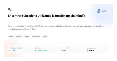 Tutorial De Np Char Find Programación En Python Labex