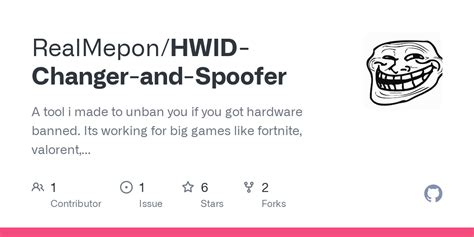 GitHub RealMepon HWID Changer And Spoofer A Tool I Made To Unban You If You Got Hardware