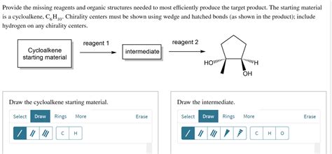 draw the intermediate and final organic structures