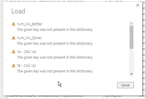 The Given Key Was Not Present In The Dictionary Power Bi Enterprise