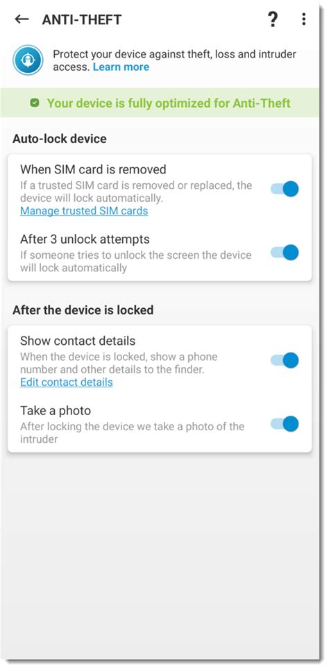 KB3279 Set Up Anti Theft Protection In ESET Mobile Security For Android