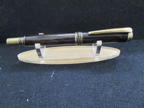 African Blackwood Duke Rollerball Pen In Antique Bronze Rarest Etsy