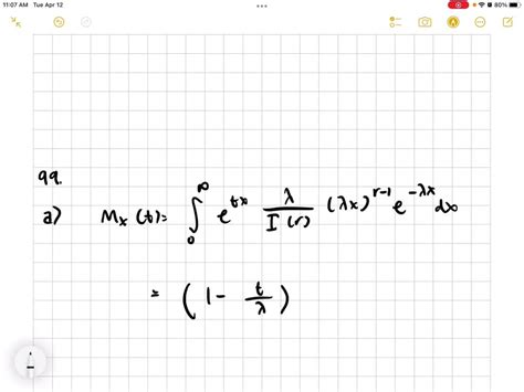 Show That A Gamma Distribution With Parameters αand β Has The Moment