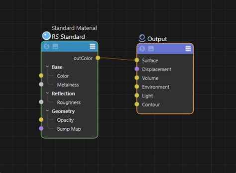 Redshift Material Output Node
