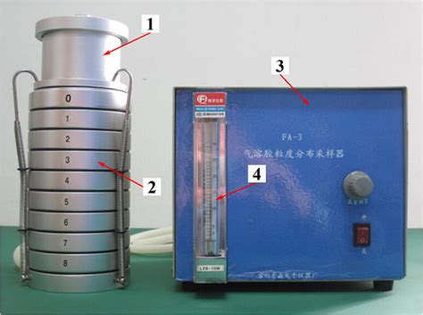 fa 3 aerosol particle size distribution sampler 1 front separator 2