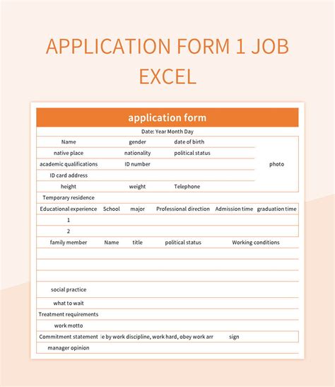 Free Application Form Excel Application Form Templates For Google Sheets And Microsoft Excel