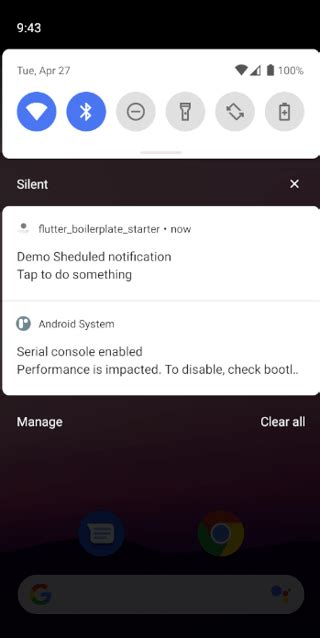Flutter Local Notification Only Showing Dot On Android Stack Overflow