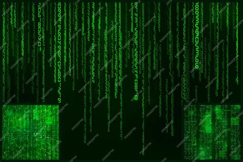 Premium Vector Digital Data Coding Encoded Cyberspace Matrix Style