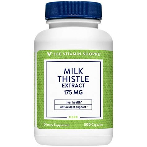 The Vitamin Shoppe Milk Thistle Extract 175 Mg 300 Capsules