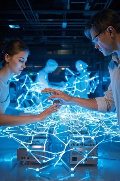 Futuristic Cyber Interface With Ai And Neural Connectivity Premium Ai