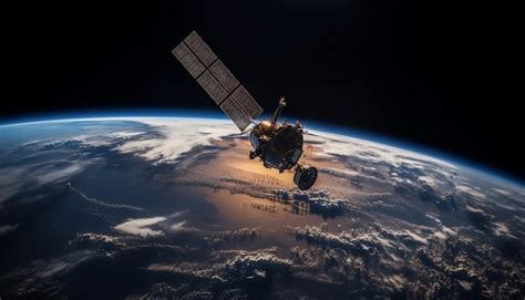 Premium Ai Image Spaceship Orbiting Planet Earth Exploring The Galaxy