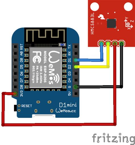 Wemos Hmc5883l Example Wemos Esp8266 Arduino Home Automation Project Arduino Projects