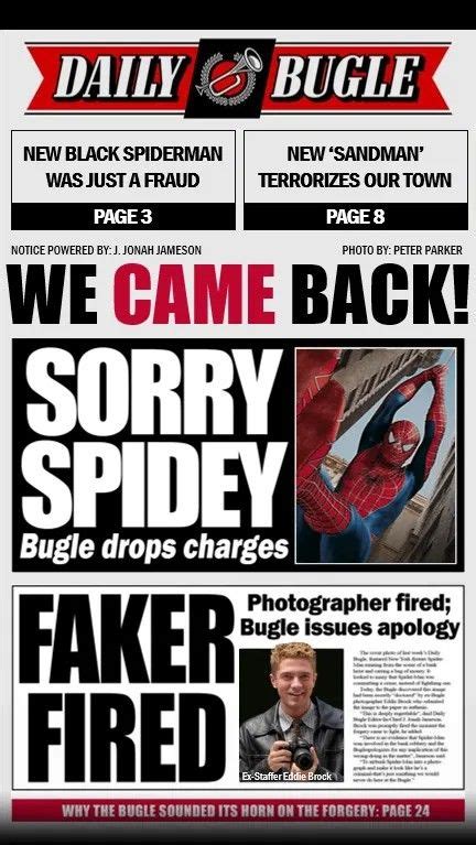 Spiderman Daily Bugle Wallpaper Spiderman Comic Spiderman Poster