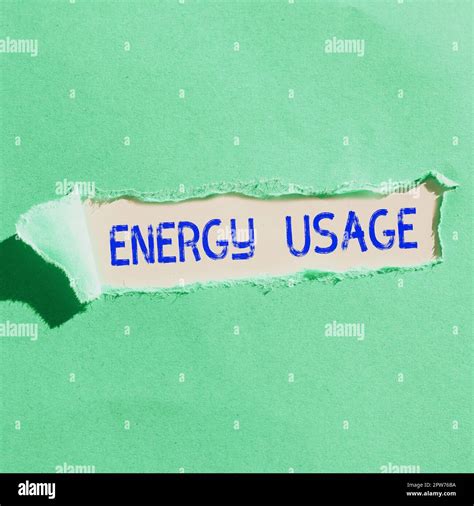 Writing Displaying Text Energy Usage Business Showcase Amount Of Energy Consumed Or Used In A