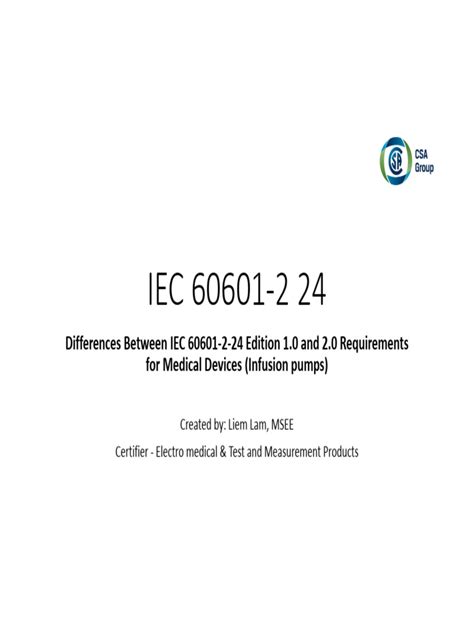 Iec 60601 2 24 Standard Update Requirements Presentation Pdf