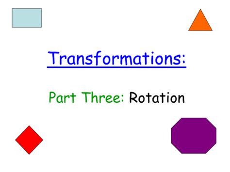 Rotation Teaching Resources