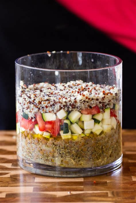 Easy Lentil Quinoa Salad With Herbed Vinaigrette