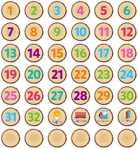 Amazon Com 42 Pcs Line Up Numbers For Classroom Floor Stickers Decals Number Spot Markers