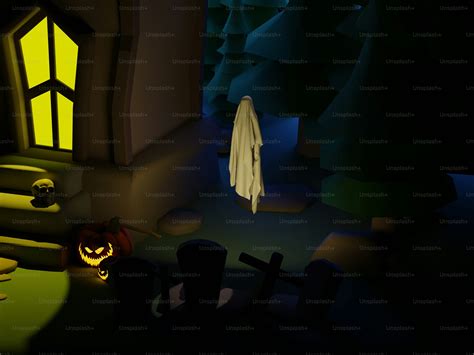 구석에 유령이 있는 소름 끼치는 방 사진 Unsplash의 유령의 집 이미지