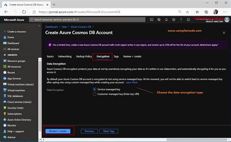 Creating Azure Cosmos Db Using Azure Portal