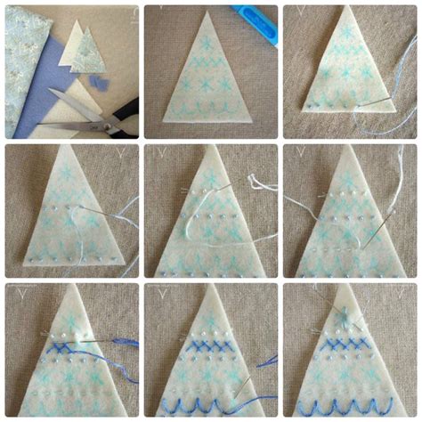 Игрушки из фетра Елочки своими руками выкройки схемы шаблоны мастер классы Выкройки Фетр