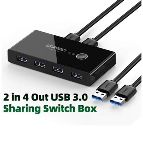 UGREEN KM Switch USB Switch USB 3 0 2 0 For PC Laptop 2 Computers Sharing 4 USB Devices