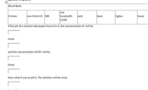 If The Ph Of A Solution Decreases From 6 To 3 The Concentration H