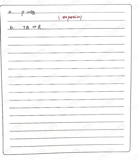 Solved Iv Write The Following Symbolic Form Using P Q R For
