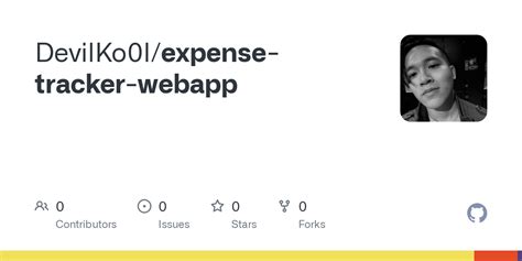 Github Devilko0lexpense Tracker Webapp