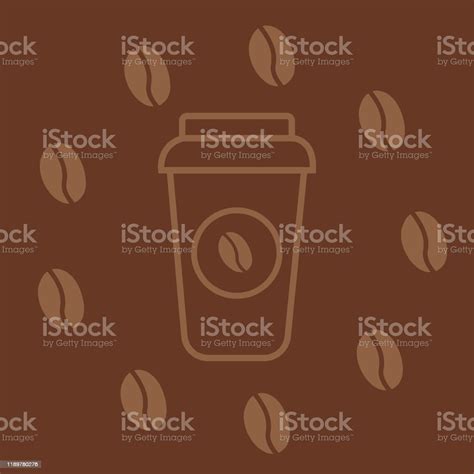 테이크 아웃 컵 커피 커피 콩의 프레임입니다 갈색 배경입니다 0명에 대한 스톡 벡터 아트 및 기타 이미지 0명 갈색 뜨거운 음료 Istock