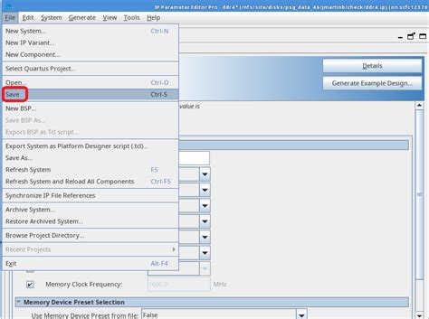 24 Generating The Synthesizable Emif Design Example