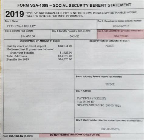 Social Security Benefit Statement Form