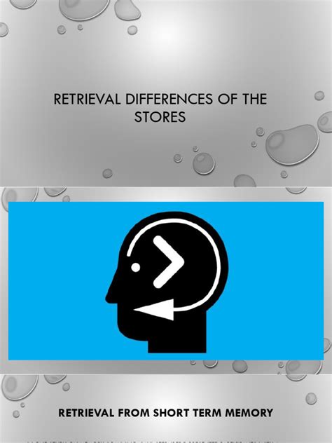Retrieval Differences Pdf Recall Memory Psychological Concepts