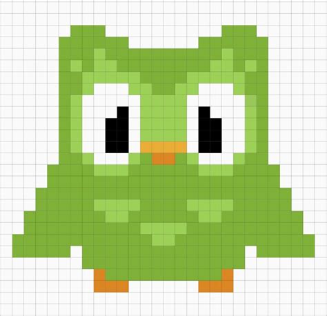 Duolingo Owl Pixel Dibujitos Sencillos Dibujos Fáciles Lindos Dibujos Fáciles
