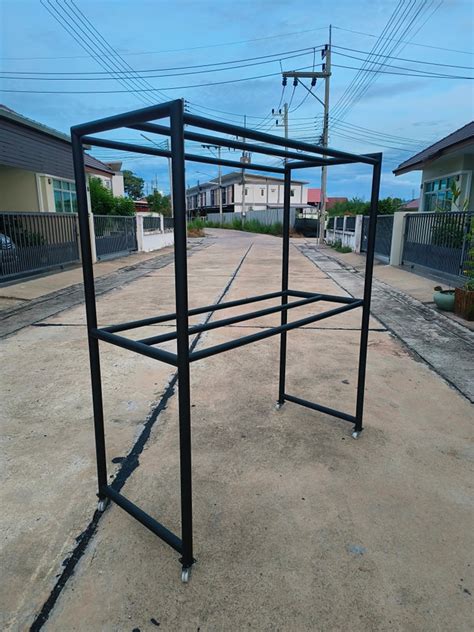 ส่งงาน ราวตากผ้าเหล็กพ่นสีดำ เน้นความแข็งแรงเป็นพิเศษ ณ นคร สแตนเลส งานสแตนเลสสุราษ นคร