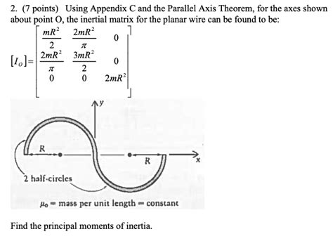 2 7 Points Using Appendix C And The Parallel Axis Theorem For The Axes Shown About Point O