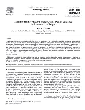 Fillable Online Multimodal Information Presentation Design Guidance Fax Email Print PdfFiller