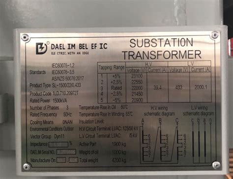 How To Read A Transformer Nameplate Daelim Transformer
