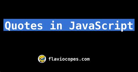 Quotes In Javascript