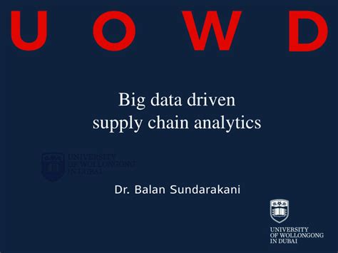 Pdf Big Data Driven Supply Chain Analytics