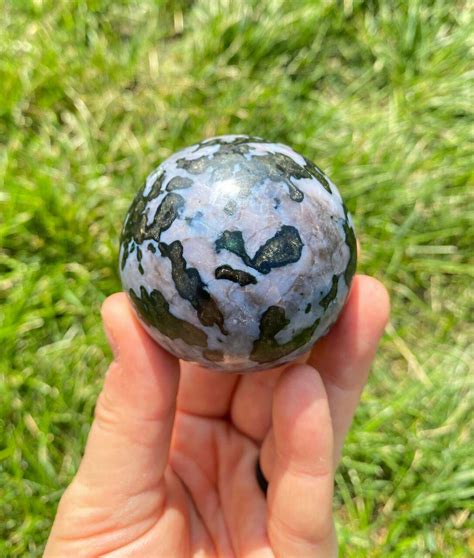 Indigo Gabbro Sphere Polished Stone Mystic Merlinite New Moon Beginnings