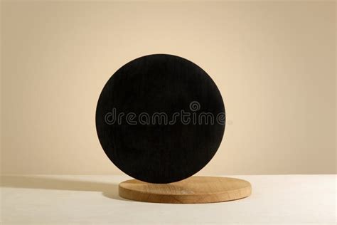 Minimalist Geometry Shape Wooden Scene Abstract Minimal Empty Stage With Wooden Circle Mockups