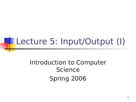 ppt lecture 5 input output i dokumen tips