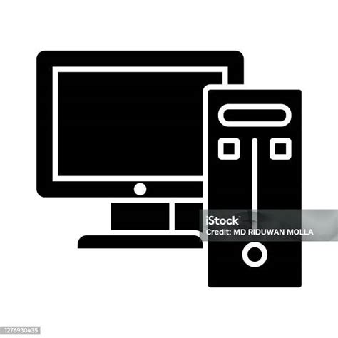 데스크톱 컴퓨터 아이콘 벡터 디자인 Pc 아이콘 0명에 대한 스톡 벡터 아트 및 기타 이미지 0명 데스크탑 컴퓨터 디자인