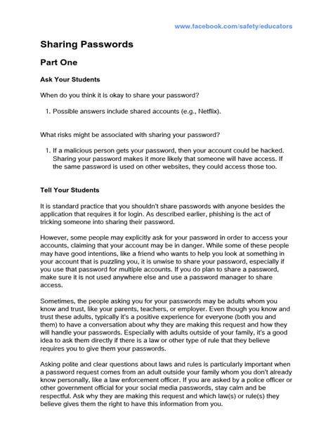Sharing Passwords Pdf Sharing Passwords Pdf