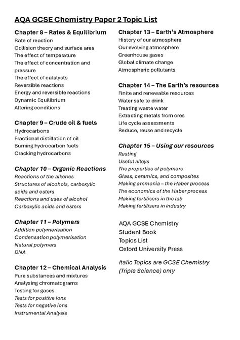 Aqa Gcse Physics Paper 2 Topic List Studocu Aqa Gcse Physics Paper 2 Topic List Studocu