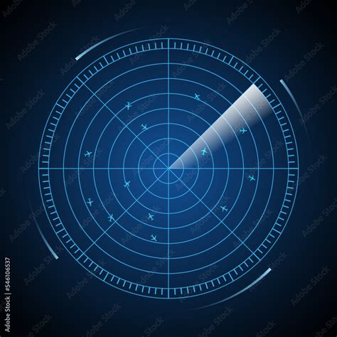 Abstract Realistic Radar Screen Background Radar Screen Stock Vector Adobe Stock