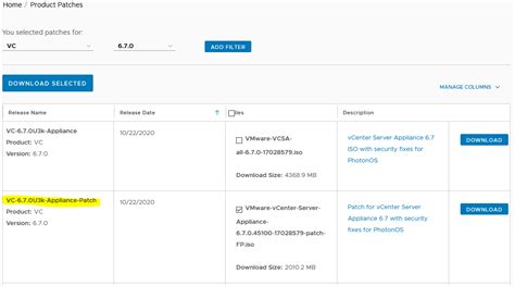 Update VCenter Server Appliance VCSA Bits And Bytes