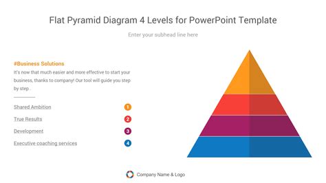 4 Levels Flat Pyramid Diagram Template For Powerpoint Slidemodel Images
